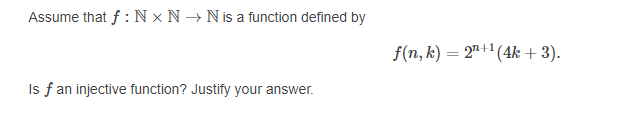 Solved Assume that f:NXN → N is a function defined by f(n, | Chegg.com