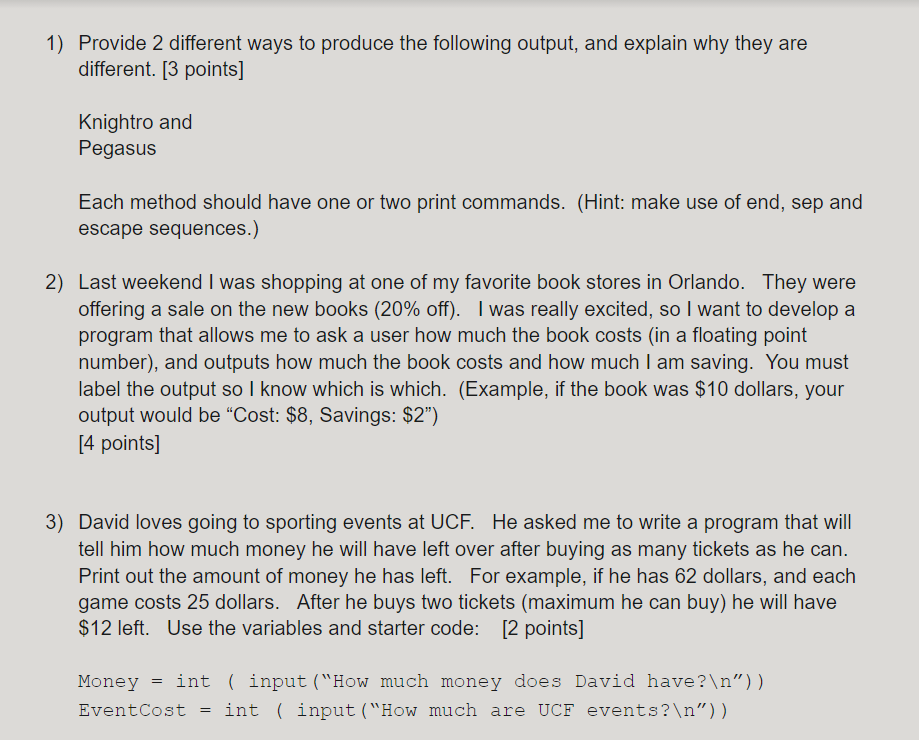 Solved In python please, im studying so if you could please | Chegg.com