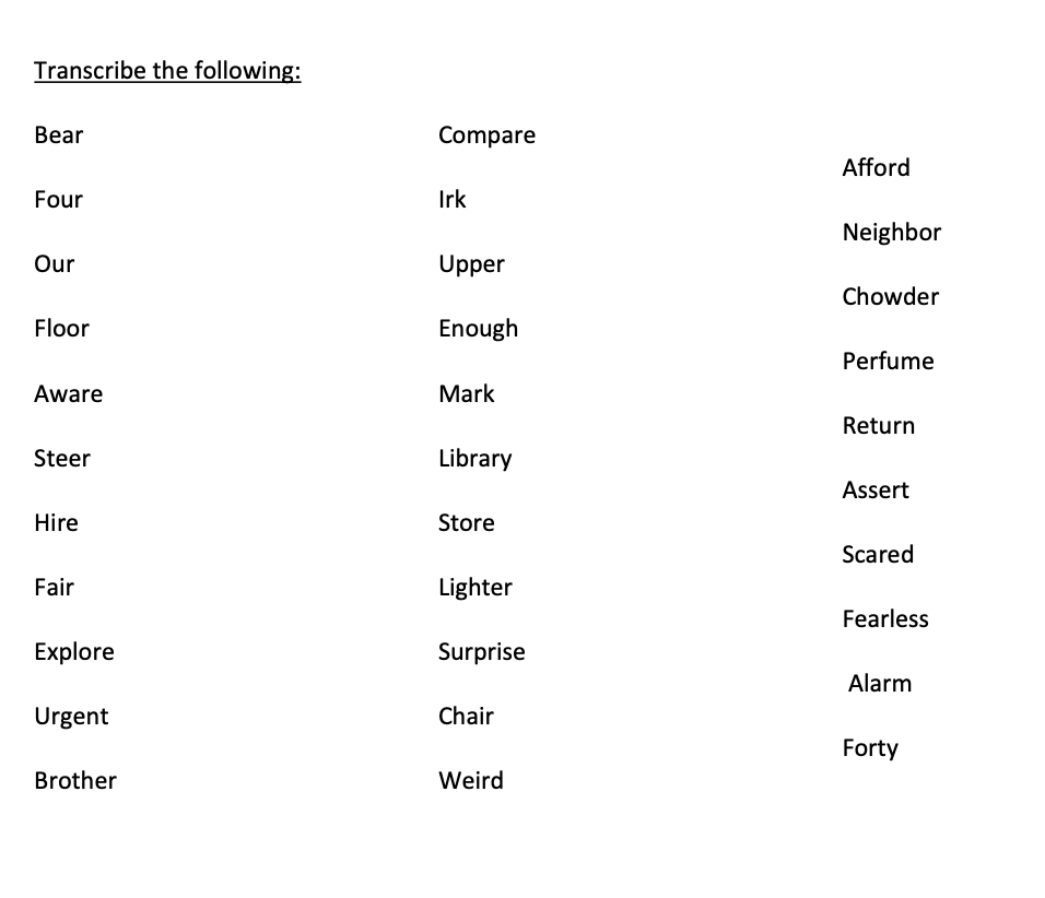 Here are the instructions Can you transcribe the | Chegg.com