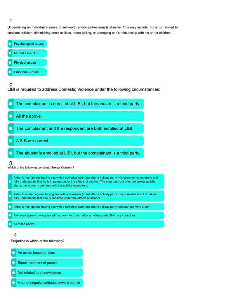 Solved 1 Undermining an individual's sense of self-worth | Chegg.com