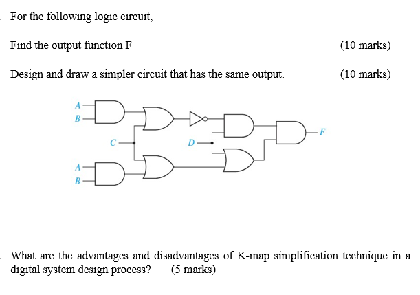 Solved For the following logic circuit, Find the output | Chegg.com
