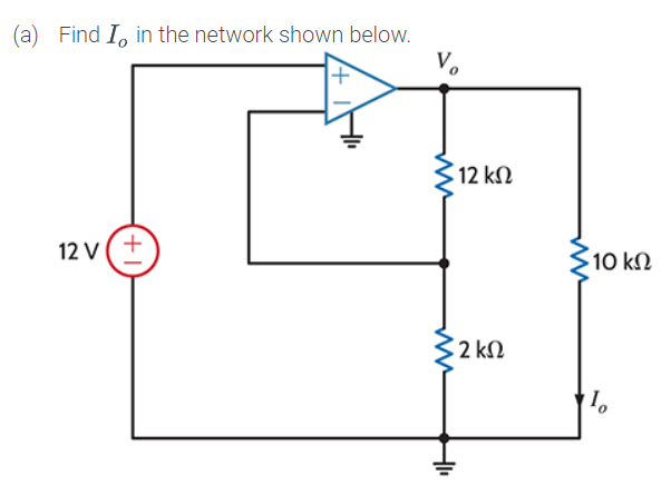 Solved (a) ﻿Find IO ﻿in the network shown below. | Chegg.com