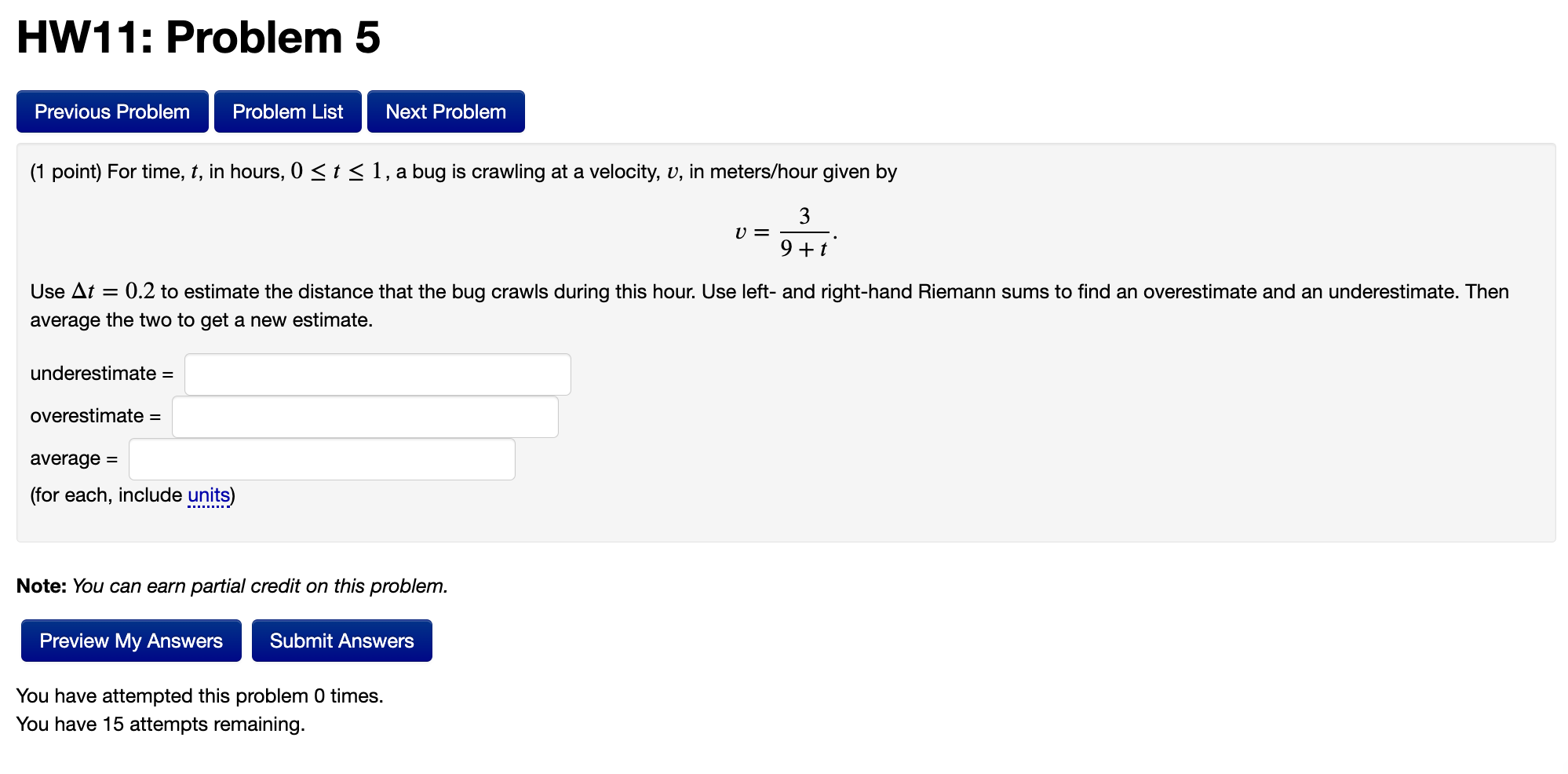 Solved HW11: Problem 5 Previous Problem Problem List Next | Chegg.com