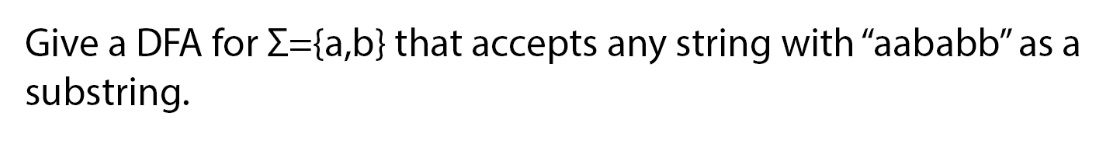 Solved Give a DFA for {={a,b} that accepts any string with | Chegg.com