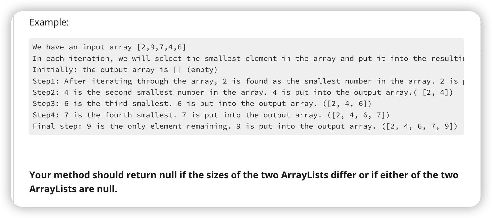 Solved Selection Sort You are tasked with writing a method | Chegg.com