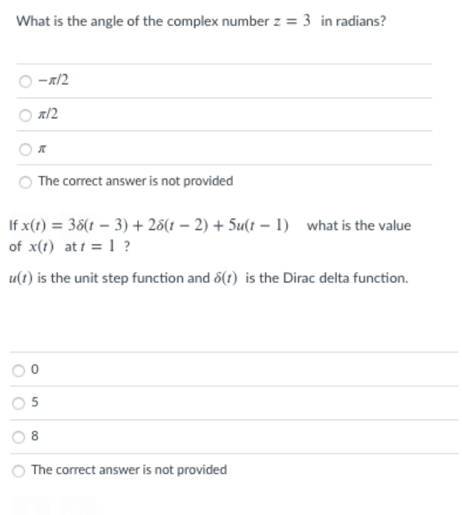 Solved What is the angle of the complex number z = 3 in | Chegg.com