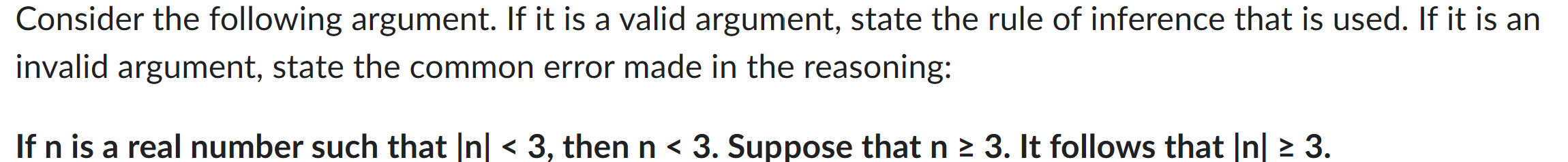 Solved Consider the following argument. If it is a valid | Chegg.com