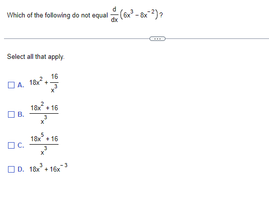 Solved Which of the following do not equal | Chegg.com