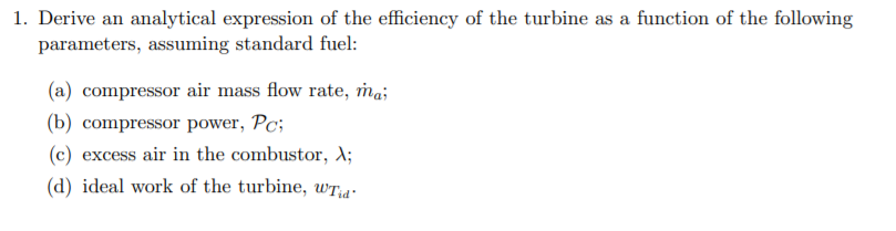 1. Derive an analytical expression of the efficiency | Chegg.com