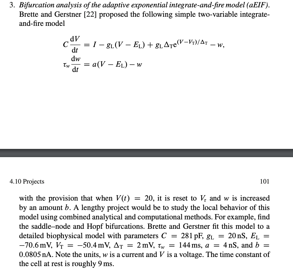 Solved Bifurcation Analysis Of The Adaptive Exponential