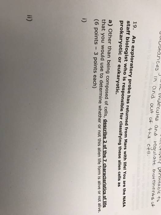 Solved An exploratory probe has returned from Mars with | Chegg.com