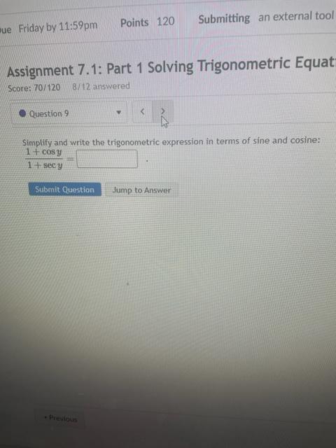 Solved Assignment 7 1 Part 1 Solving Trigonometric Equat Chegg