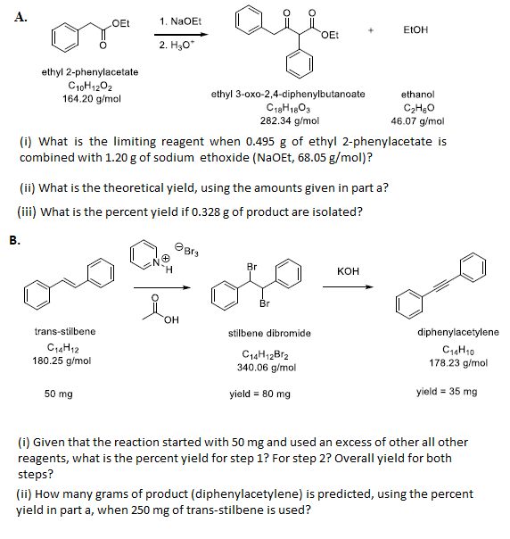 Solved A. OEt 1. NaOEt EO EtOH OEt 2. H30* ethyl | Chegg.com