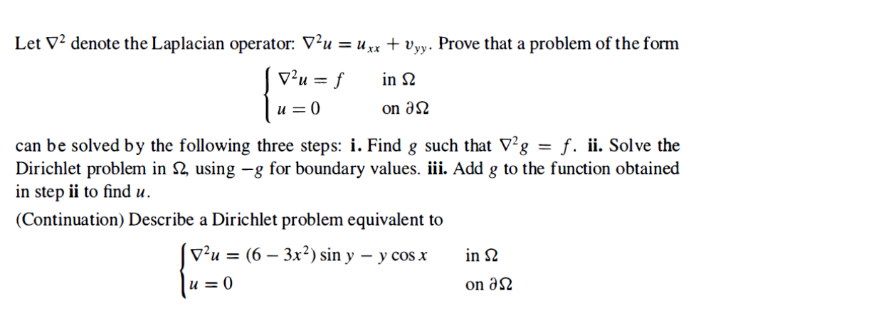 Solved = Let V2 denote the Laplacian operator: Vều = Uxx + | Chegg.com