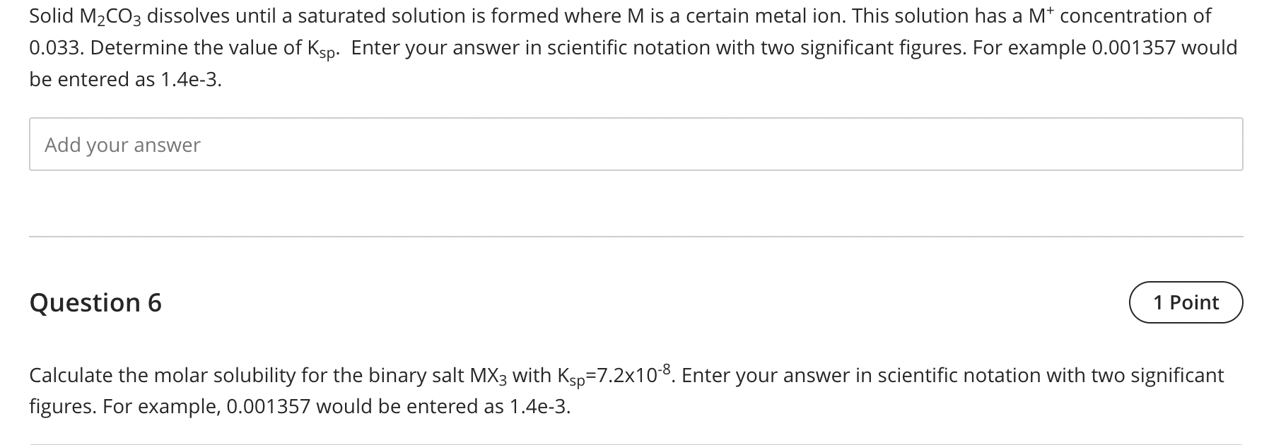 Solved Solid M2CO3 dissolves until a saturated solution is | Chegg.com