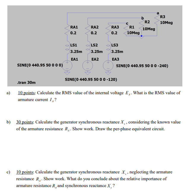 a) 10 points: Calculate the RMS value of the internal | Chegg.com
