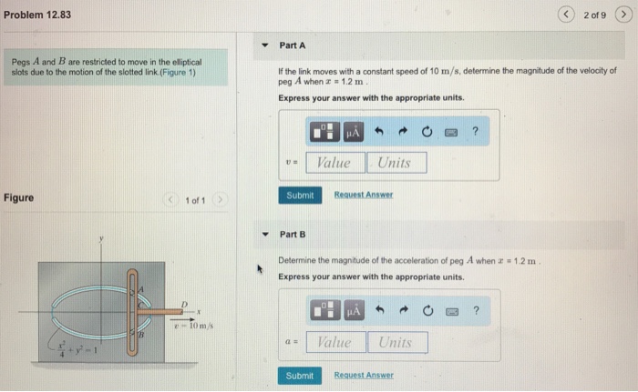 Solved Problem 12.83 Part A Pegs A and B are restricted to | Chegg.com
