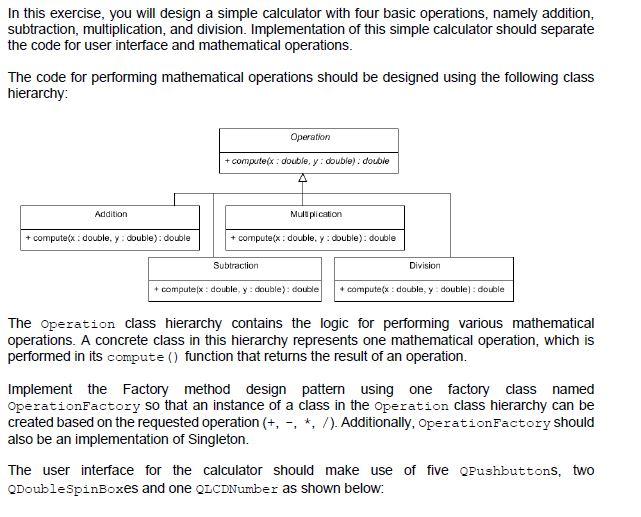 Solved In this exercise, you will design a simple calculator | Chegg.com