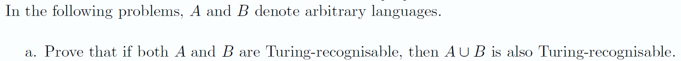 Solved In the following problems, A and B denote arbitrary | Chegg.com