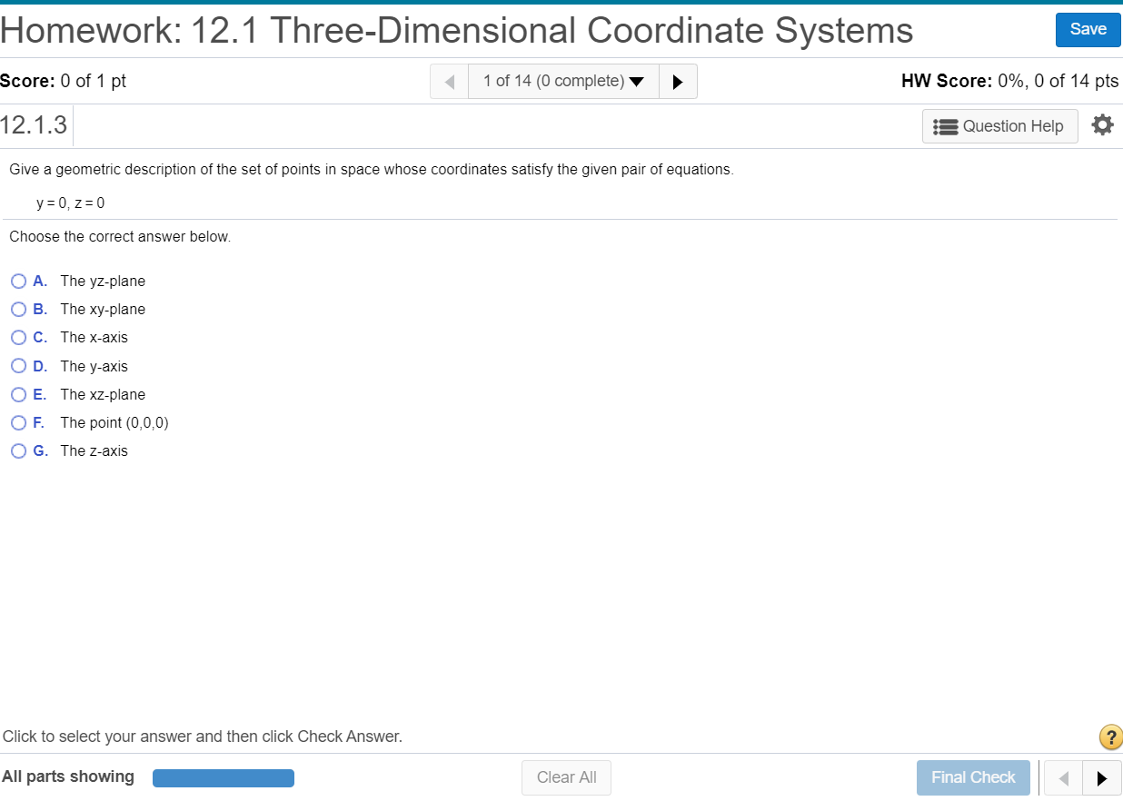 Solved Homework: 12.1 Three-Dimensional Coordinate Systems | Chegg.com