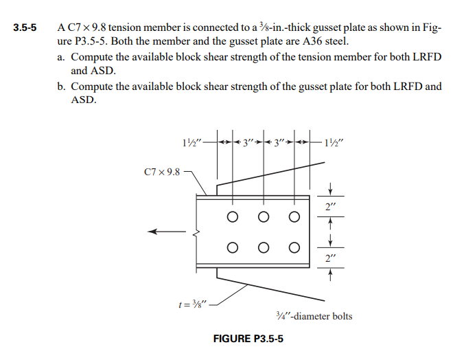 Solved For English system of units, for ASTM A36 steel, use | Chegg.com