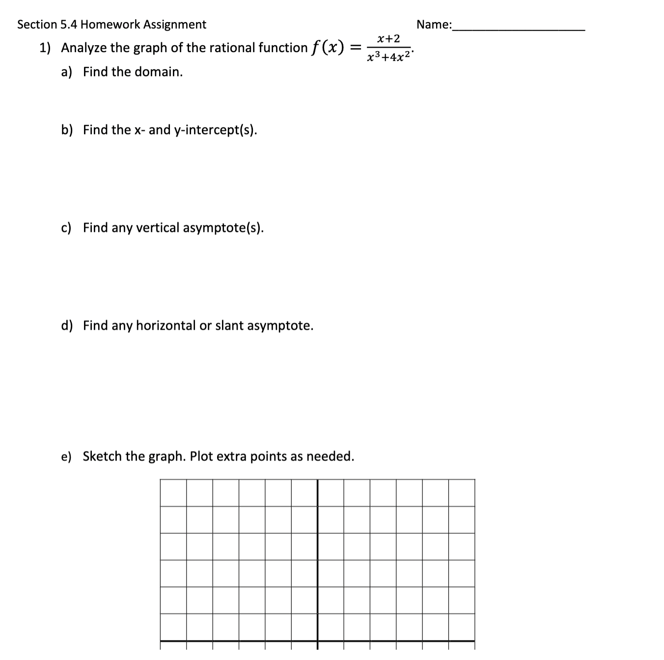 Solved Section 5.4 ﻿Homework AssignmentName:Analyze the | Chegg.com