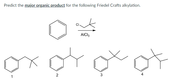 Solved Predict the major organic product for the following | Chegg.com