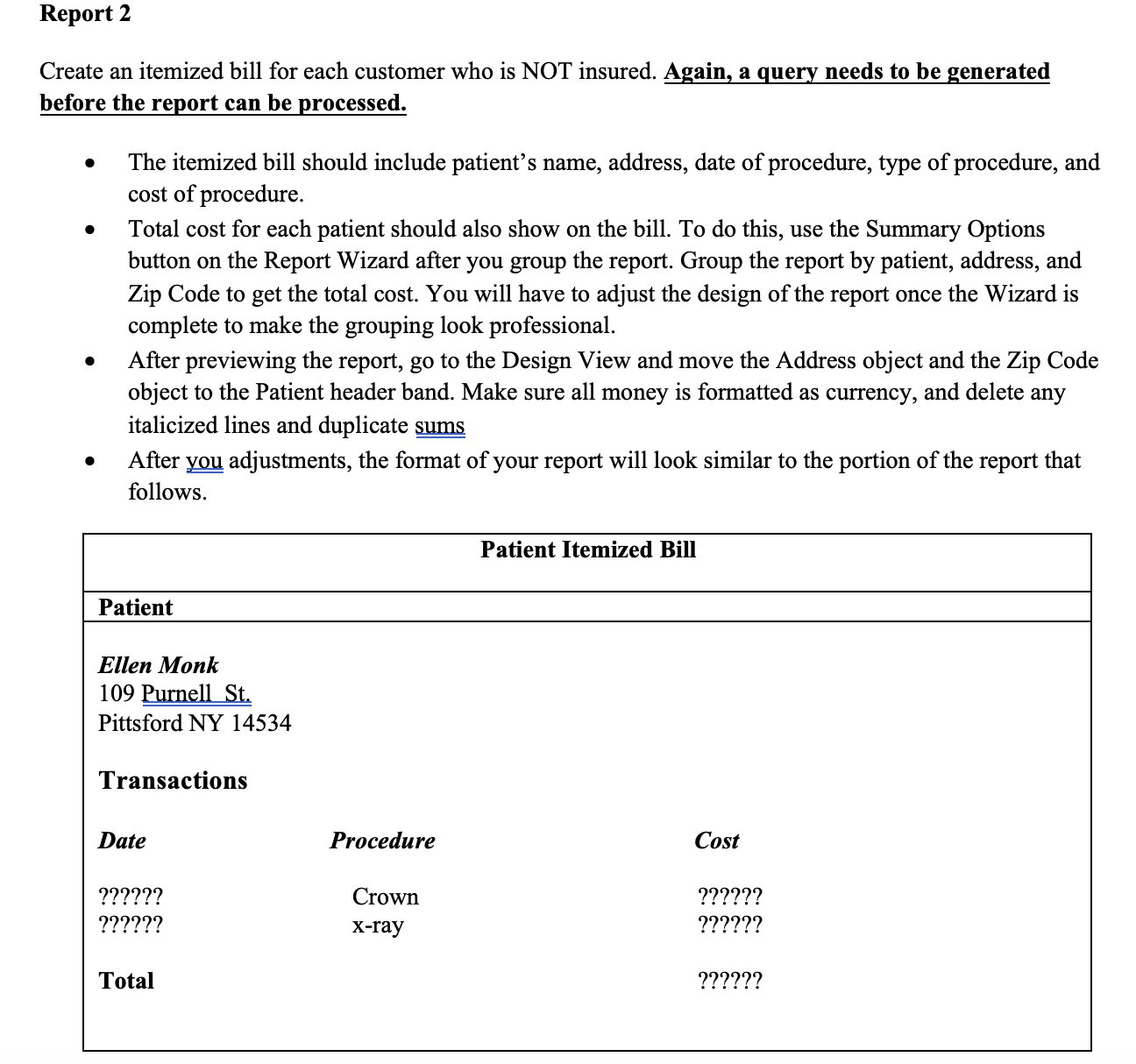 Solved Create a report that displays the total MONTHLY pay | Chegg.com