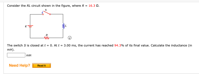 Solved Consider the RL circuit shown in the figure, where | Chegg.com