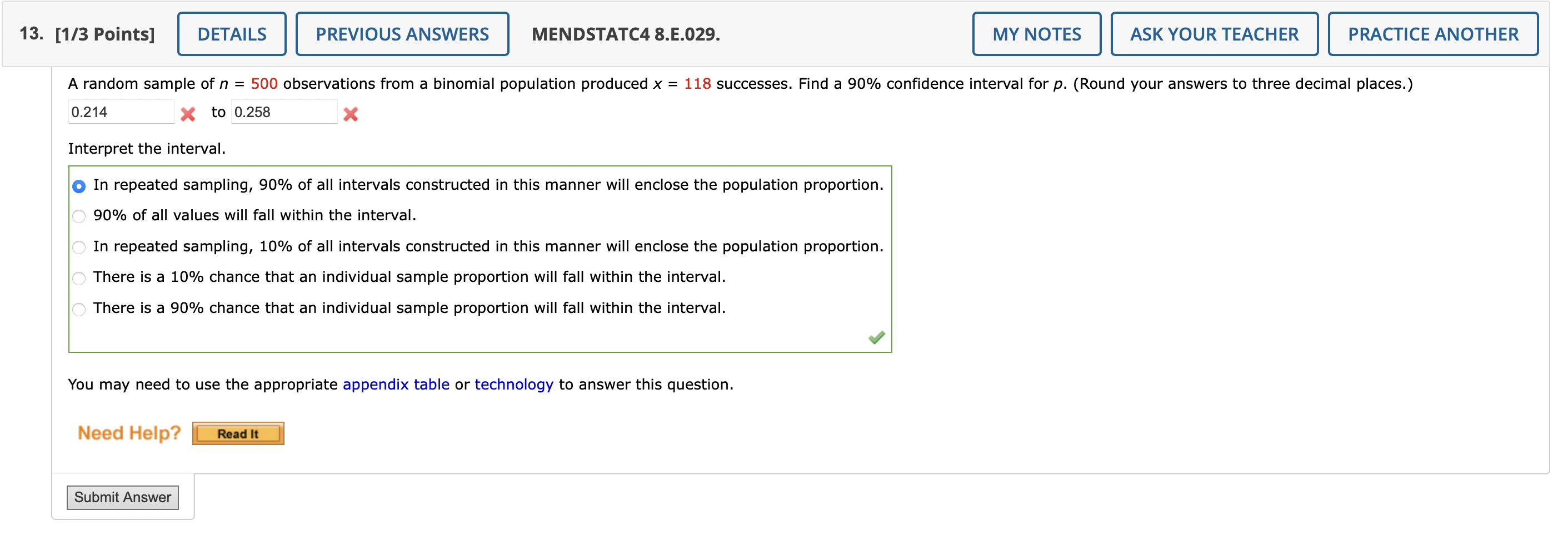 Solved x to Interpret the interval. In repeated sampling, | Chegg.com