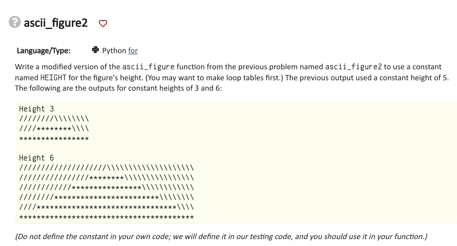 Solved Ascii Figure2 ♡ Language Type Python For Write A