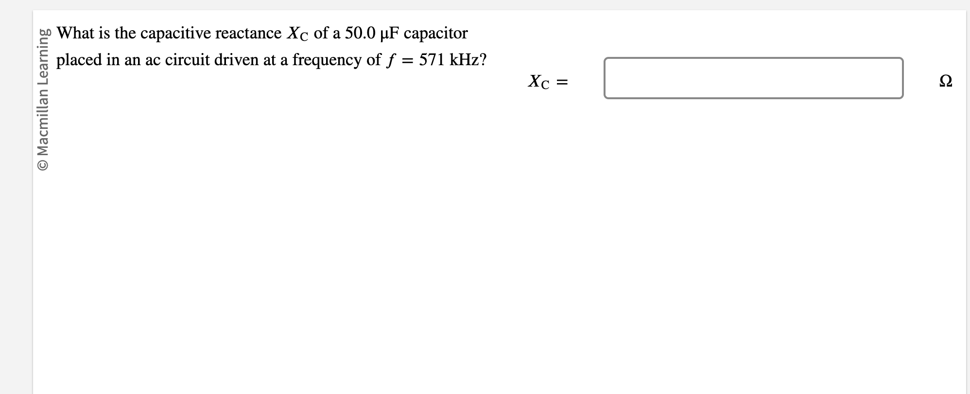 Solved . ﻿What is ﻿the capacitive reactance xC of a 50.0μF | Chegg.com
