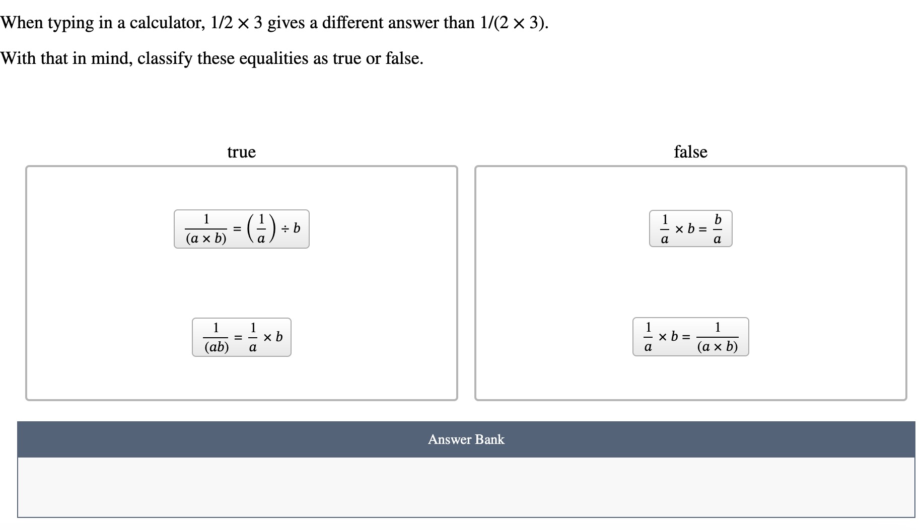 Solved When typing in a claculator, 1/2 ﻿x 3 ﻿gives a | Chegg.com