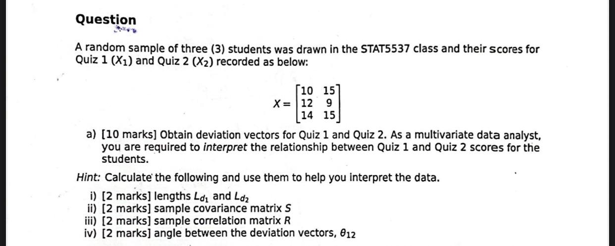 Solved A random sample of three (3) students was drawn in | Chegg.com