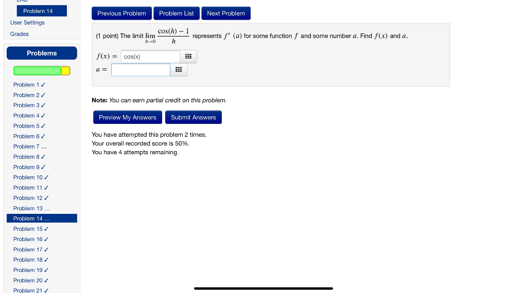 Solved Problem 14 Previous Problem Problem List Next Problem | Chegg.com
