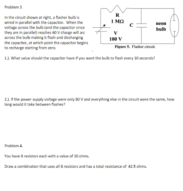 Solved In the circuit shown at right, a flasher bulb is | Chegg.com