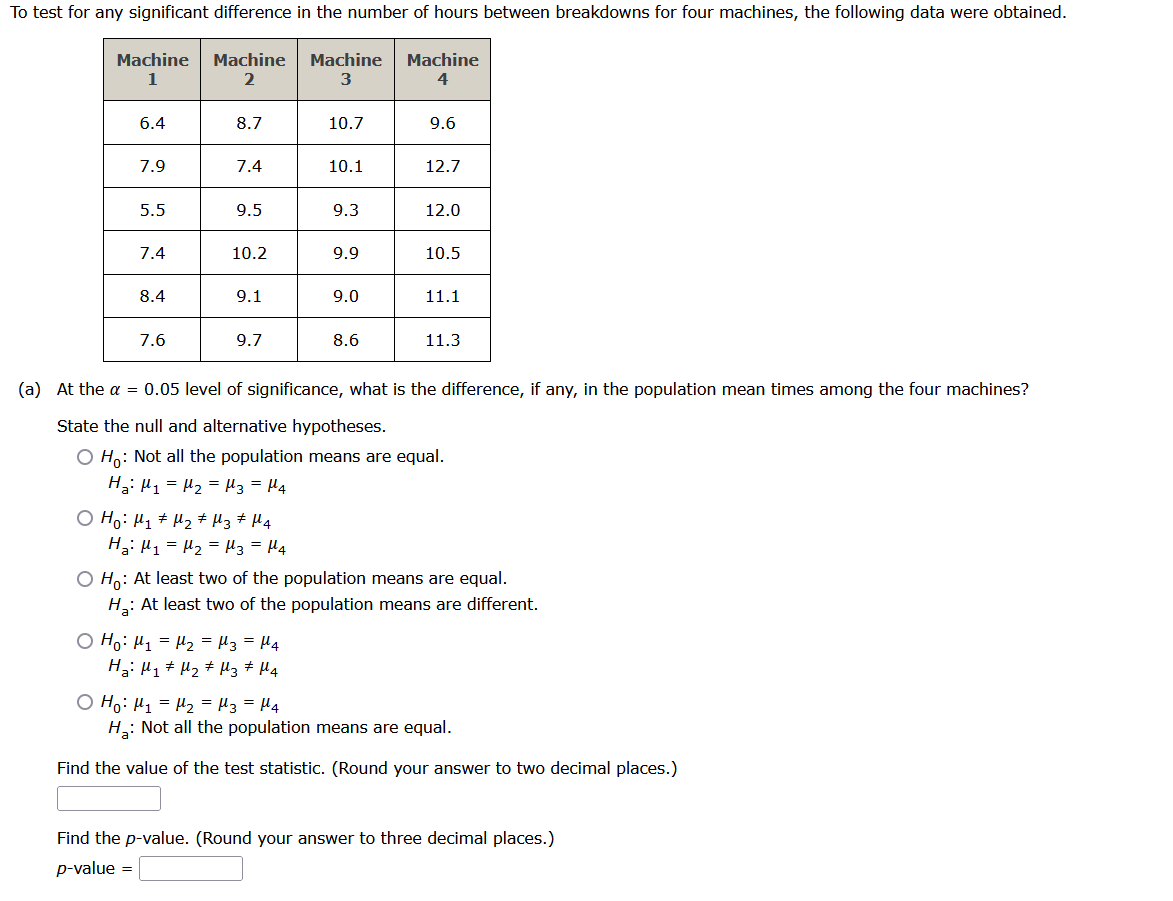 Solved To test for any significant difference in the number | Chegg.com