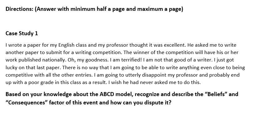 Solved Directions: (Answer with minimum half a page and | Chegg.com