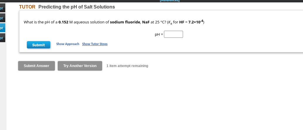 Solved TUTOR Predicting the pH of Salt Solutions What is the | Chegg.com