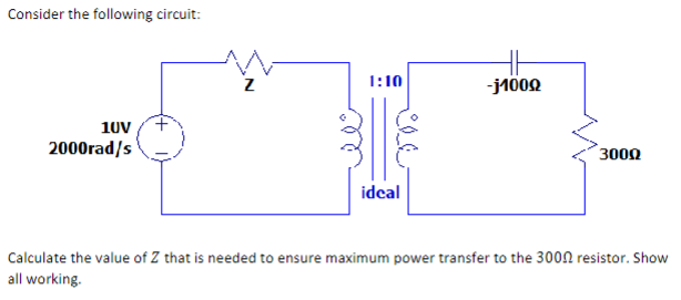 Solved Consider the following circuit:Calculate the value of | Chegg.com