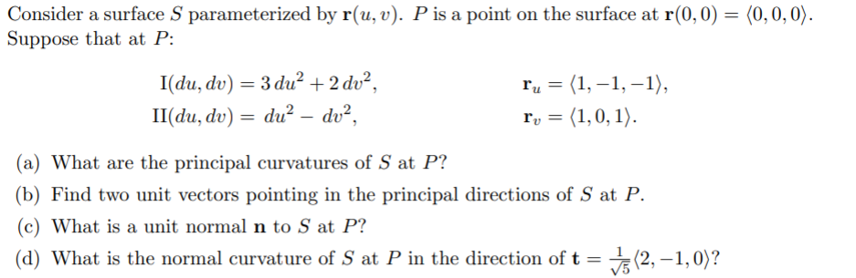 Solved Consider a surface S parameterized by r(u, v). P is a | Chegg.com