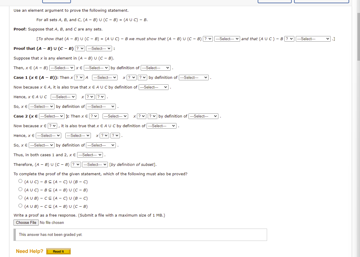 Solved Use an element argument to prove the following | Chegg.com Solved Use an element argument to prove the following | Chegg.com