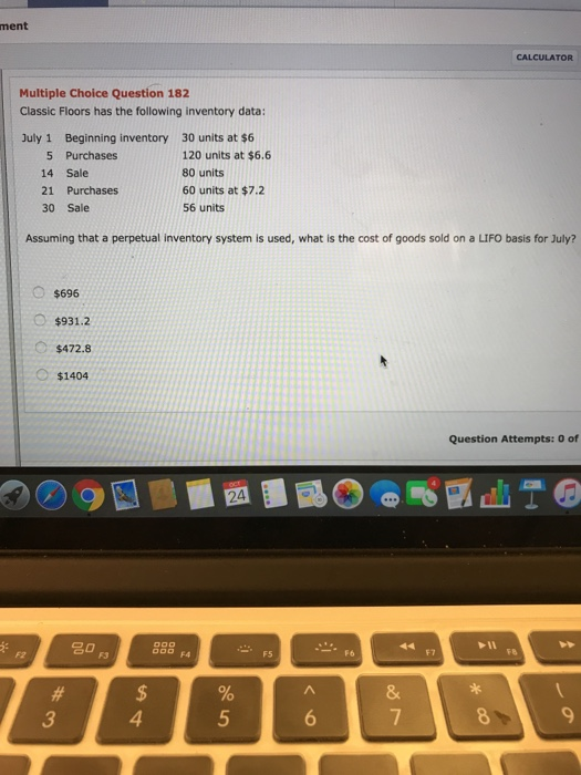 Solved ment CALCULATOR Multiple Choice Question 182 Classic | Chegg.com