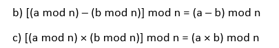 Solved Prove that b) [(a mod n) – (b mod n)] mod n = (a – b) | Chegg.com