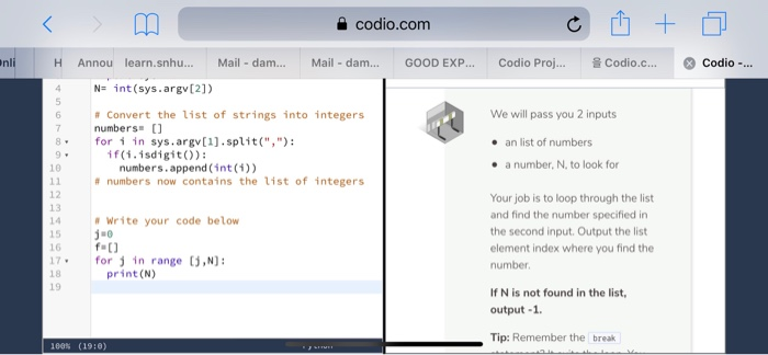 Solved 을 codio.com nli Annou learn-snhu Mail-dam Mail-dam | Chegg.com