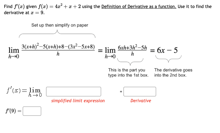 Solved Find f′(x) given f(x)=4x2+x+2 using the Definition of | Chegg.com