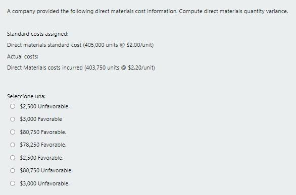 Solved A company provided the following direct materials | Chegg.com Solved A company provided the following direct materials | Chegg.com
