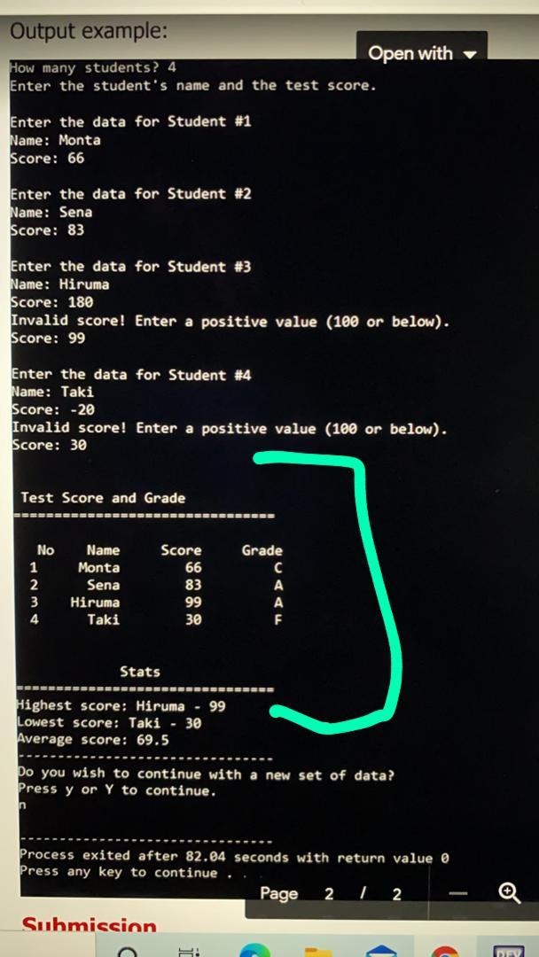 Solved A teacher would like to assign a letter grade to a | Chegg.com