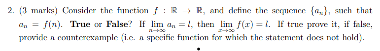 Solved 2 3 Marks Consider The Function F R→r And Define