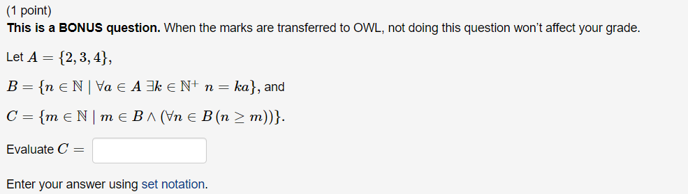 Solved (1 point) This is a BONUS question. When the marks | Chegg.com